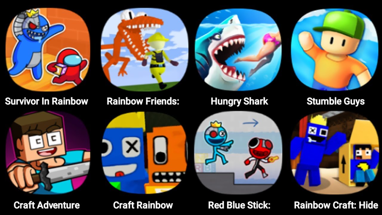 Survivor In Rainbow Monster, Rainbow Friends, Hide And Seek, Hungry ...