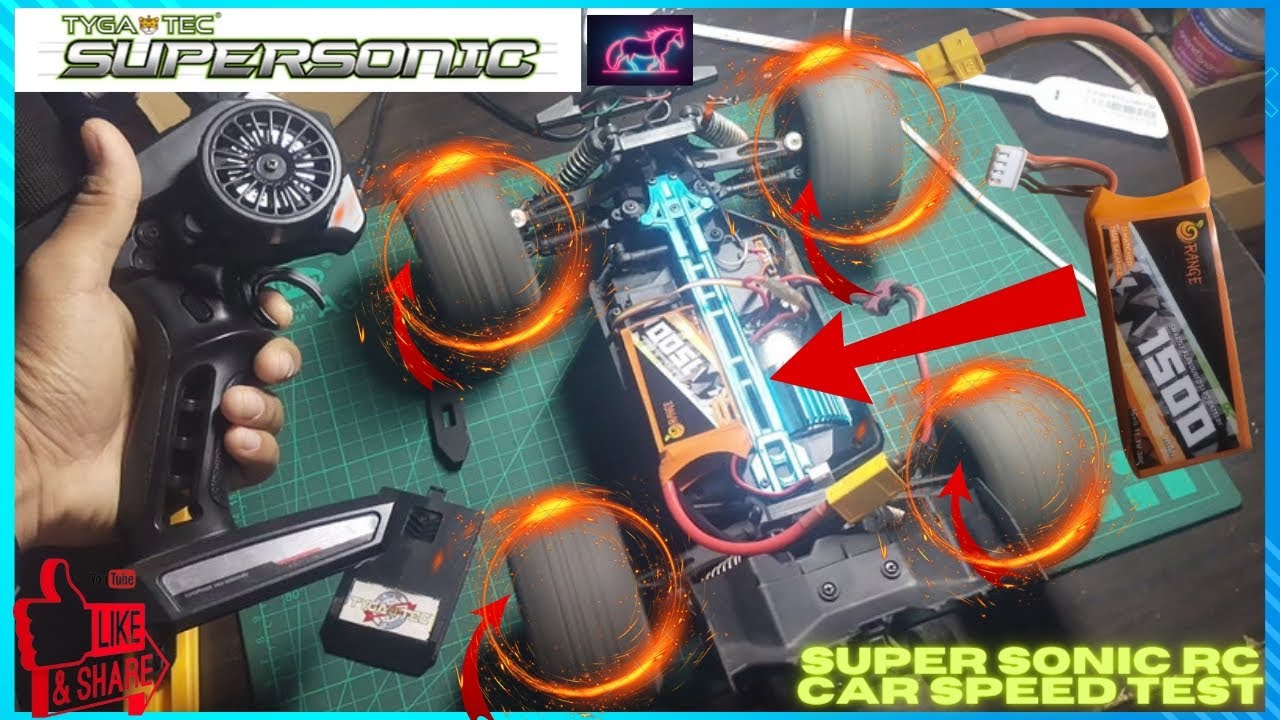 😲High speed tygatec super sonic rc car testing jumpscare | RC monster ...