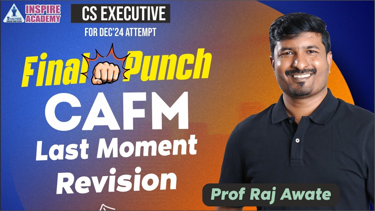 Last Moment Revision OF CAFM | Lets Rock I CAFM by Raj awate - YouTube