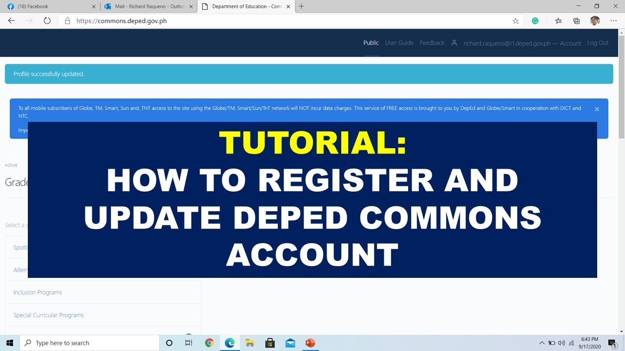 How to Register and Activate Deped Commons Account - YouTube