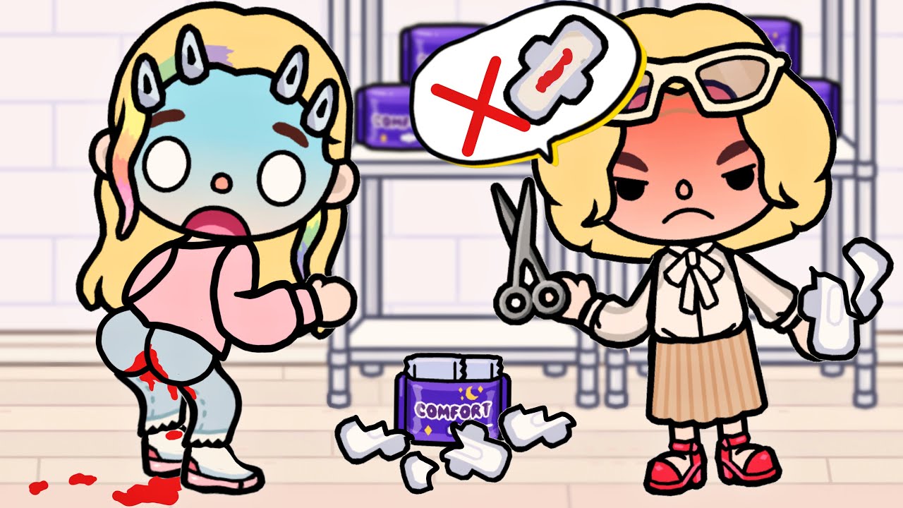My Mom Forbids Me to Use Pads 😨🩸 She Controls My PERIOD?! | Toca Boca ...