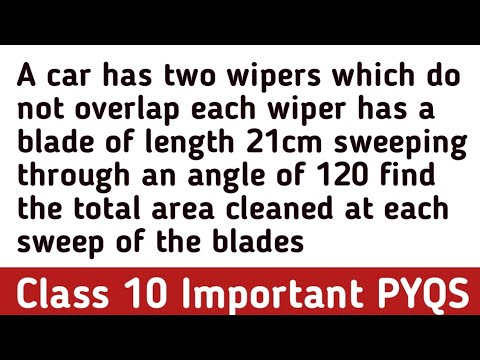 A car has two wipers which do not overlap each wiper has a blade of ...