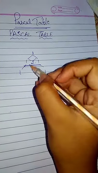 easy way to learn pascal table - YouTube