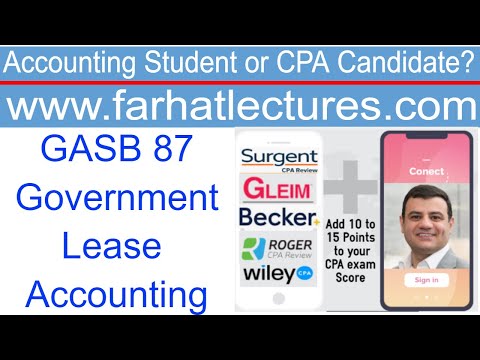 GASB 87: Simplified. Governmental Lease. CPA exam - YouTube