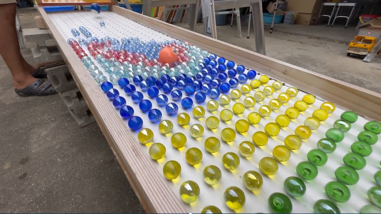Fun water marble run marbles to line up and roll ☆ Handmade wooden ...