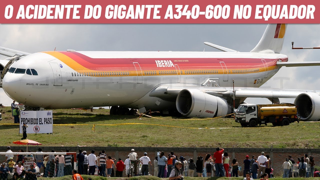 O ACIDENTE com enorme AIRBUS A340 - YouTube