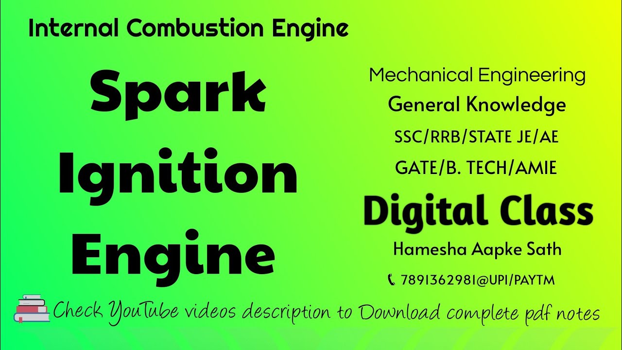 Classification Of IC Engine And SI Engine By Digital Class IC05 - YouTube