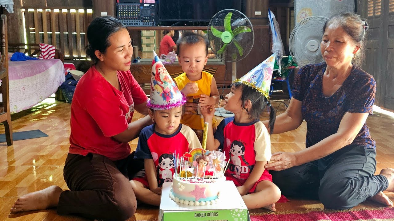 Visiting and organizing a birthday party for baby Tra, the feelings of ...