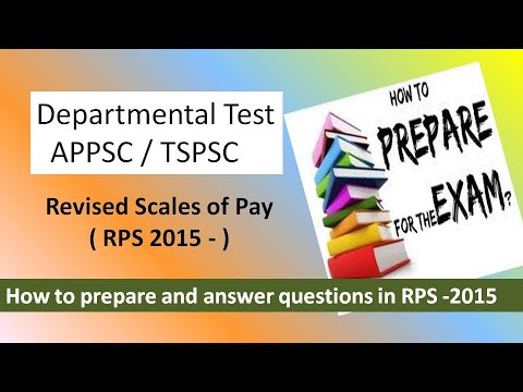 Revised Scales of Pay RPS 2015 | APPSC | TSPSC| #DEPARTMENTALTEST| TIPS ...