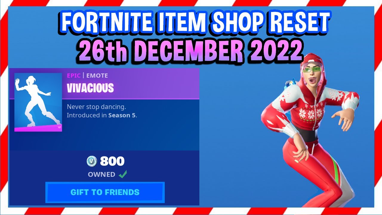 *RARE* VIVACIOUS EMOTE IS BACK + MORE! (Fortnite Item Shop Reset 26th ...