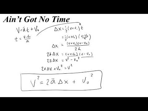 How to solve for position without time (ain't got no time equation ...