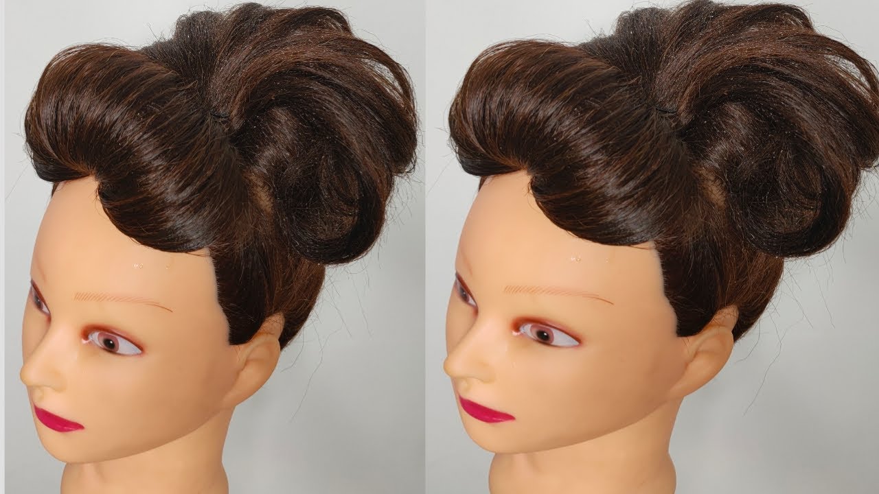 How to create layers in puff hairstyle. Hair puff with layers - YouTube