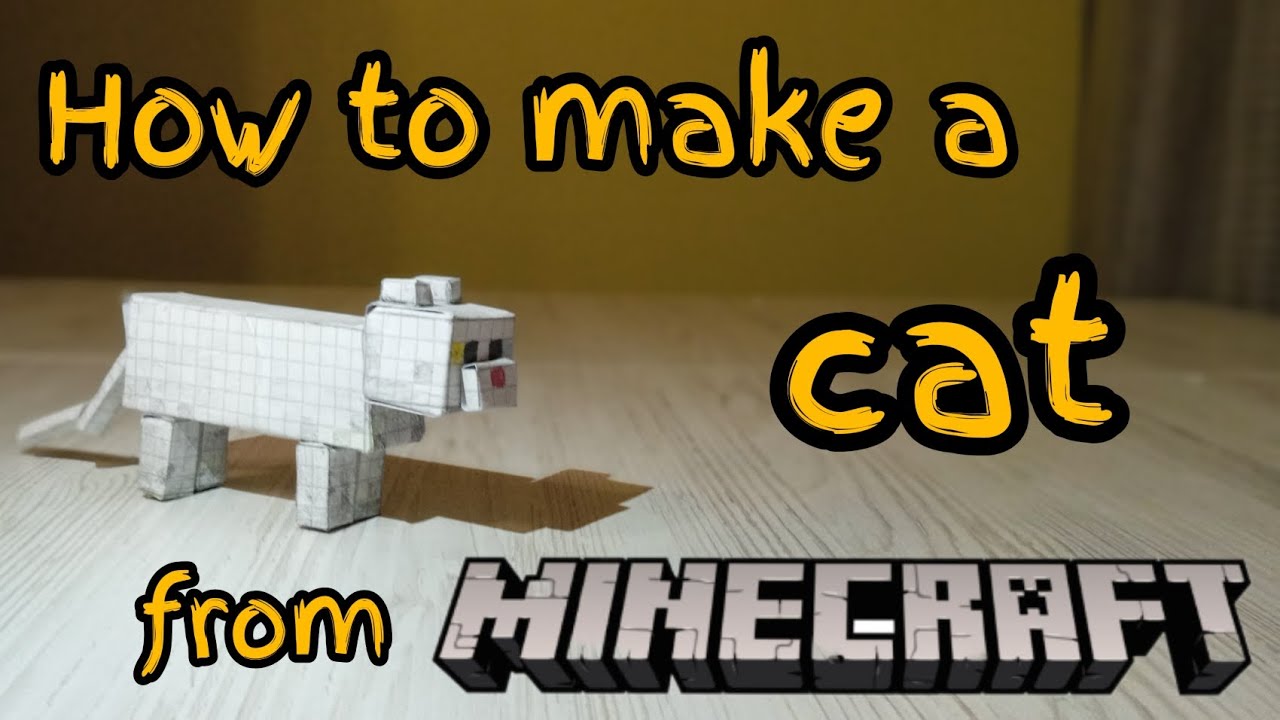 How to make a Minecraft cat with paper - YouTube