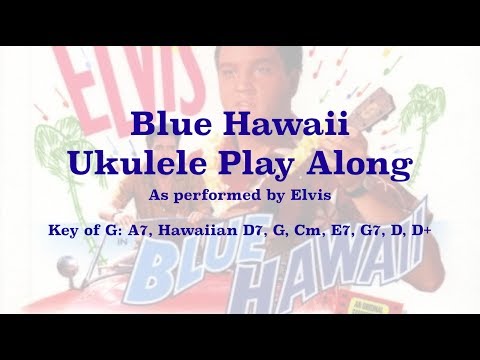 Blue Hawaii Ukulele Play Along (in G)
