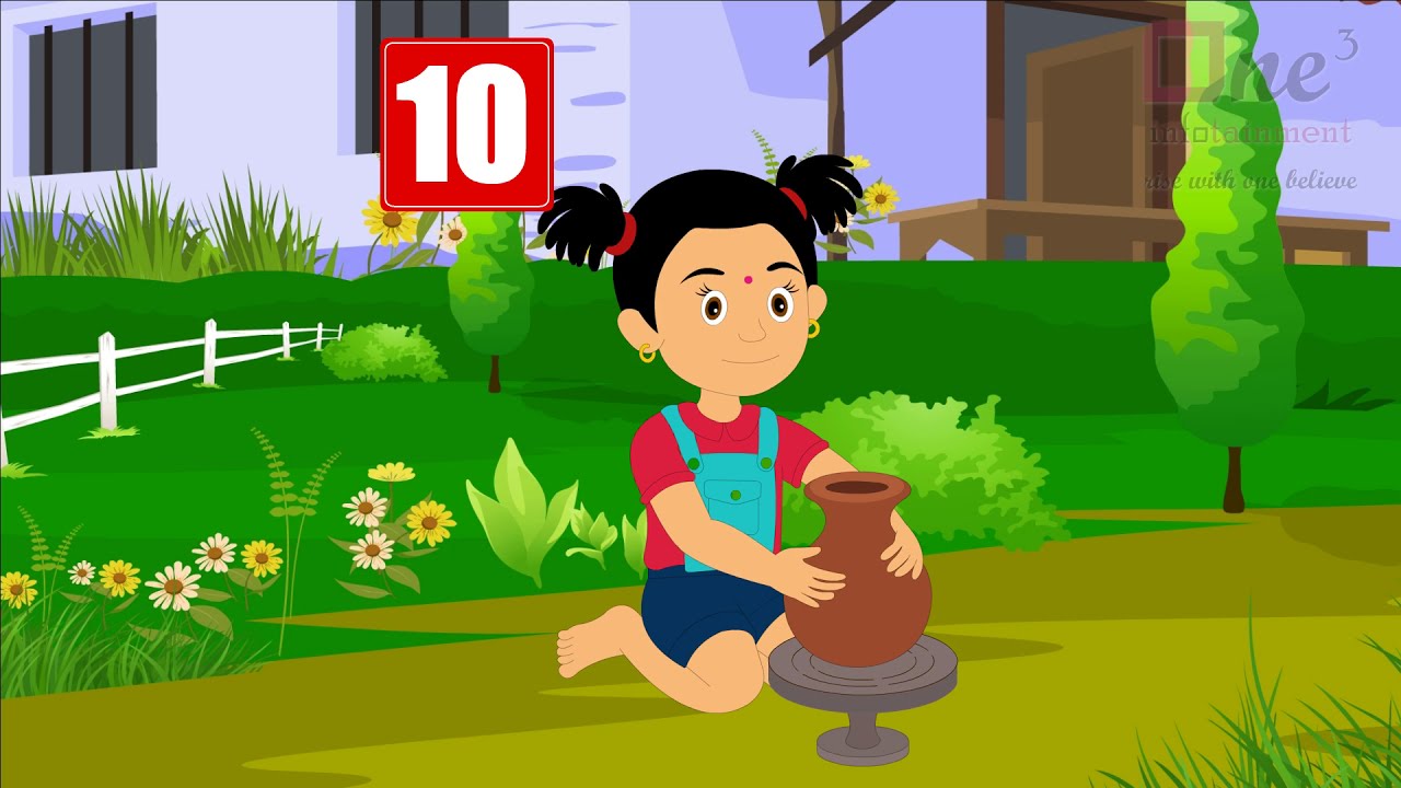 Ten Little Indian Girls | English Rhyme - YouTube
