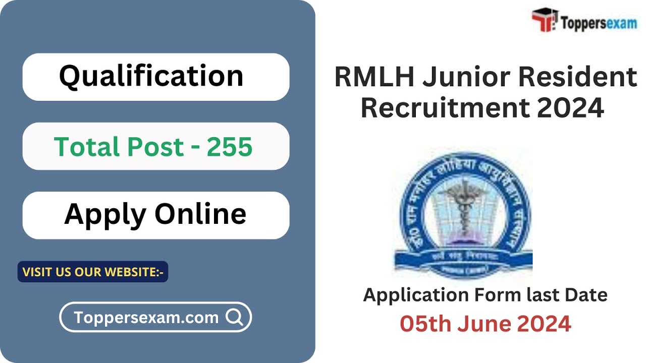 RMLH JUNIOR RESIDENT Recruitment 2024 / Qualification / Age Limit ...