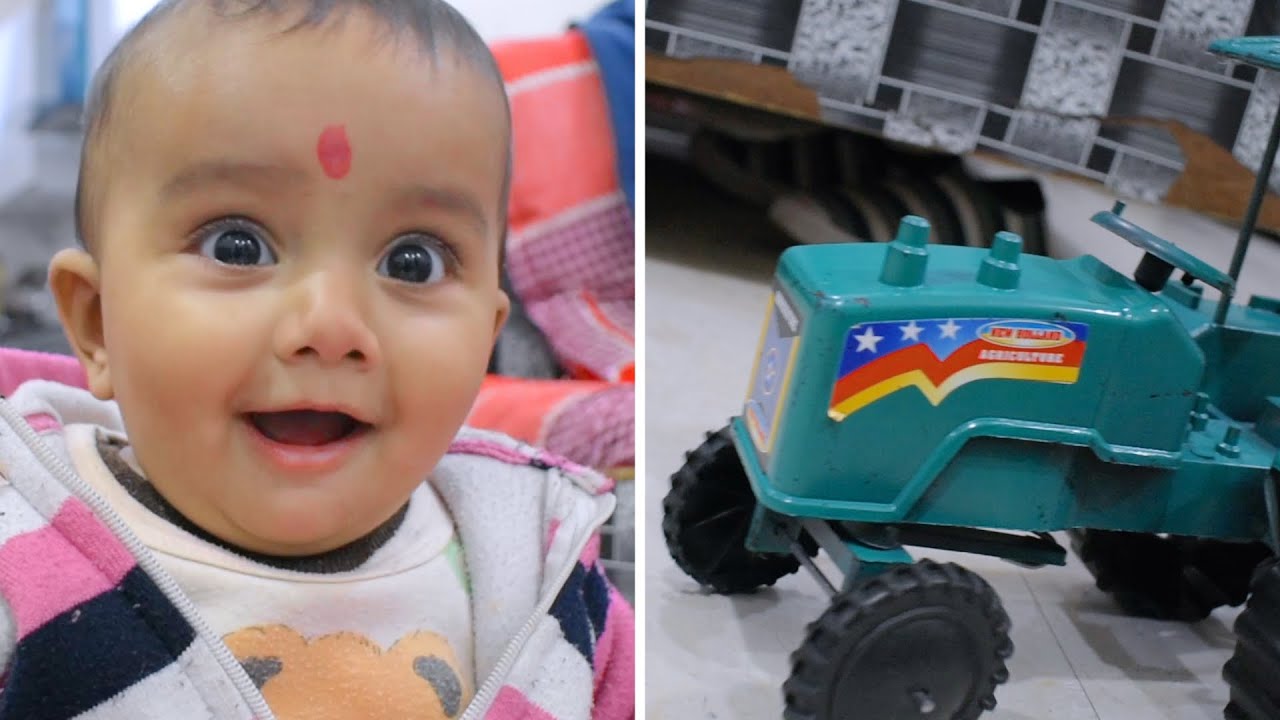 cute baby tractor toy - YouTube