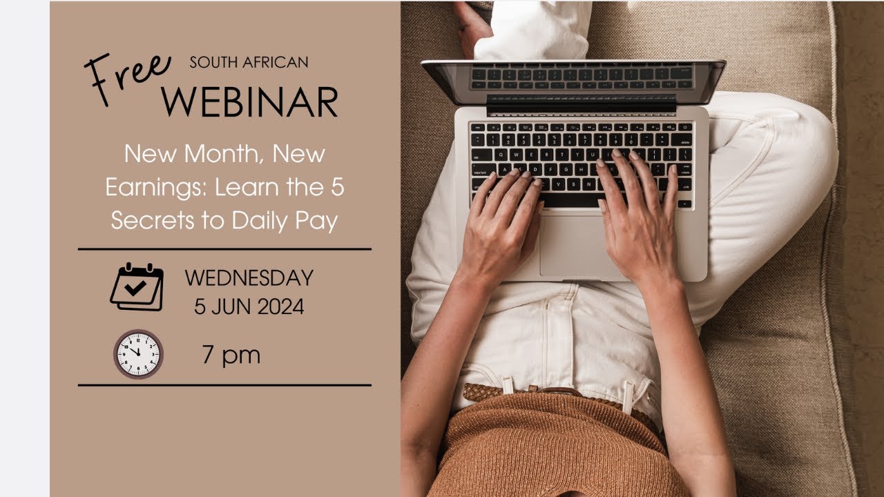 Free Webinar - New Month, New Earnings Learn the 5 Secrets to Daily Pay ...