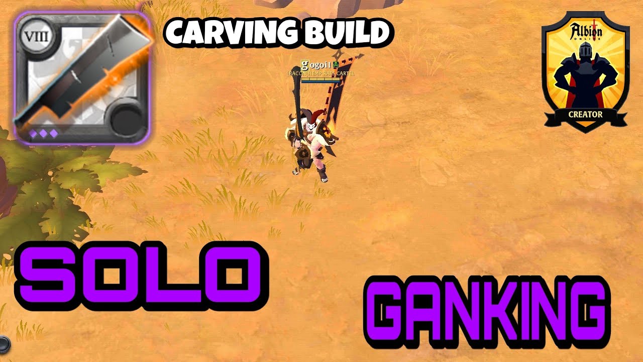 Albion Online Mobile PvP !! Solo Ganking / Carving sword build - YouTube
