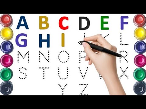 Learn to write alphabets, ABC, kids writing along with dotted lines ...