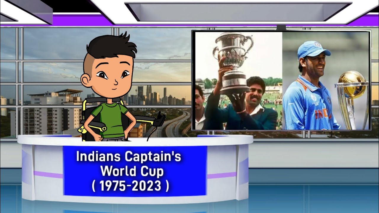 India captains in ICC Cricket World Cup history (1975-2023) | Cartoon ...