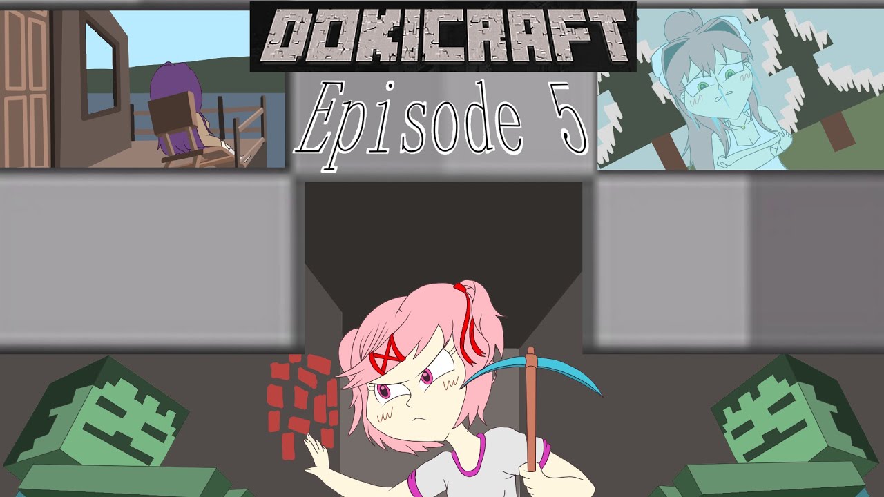 Natsuki, Yuri, and Monika (DDLC) Play Minecraft Season 2 Episode 5: 600 ...