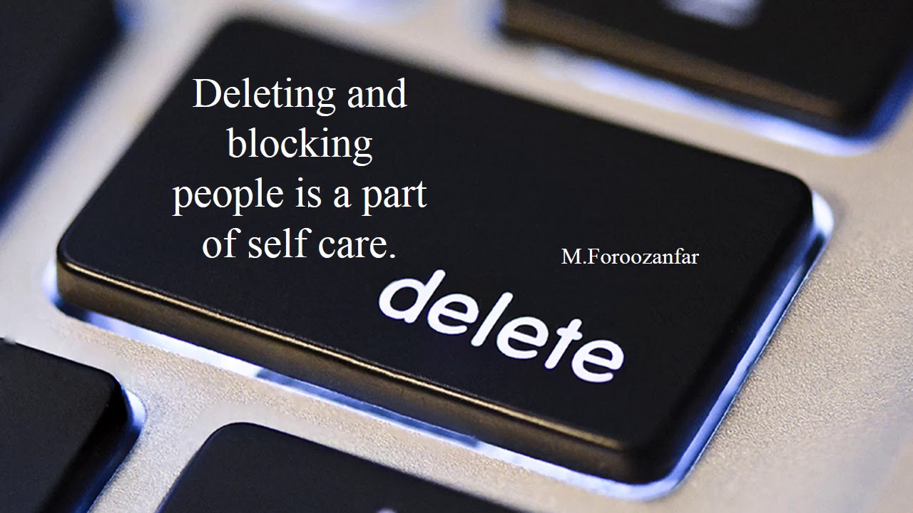 #Delete #Block #Self_care - YouTube