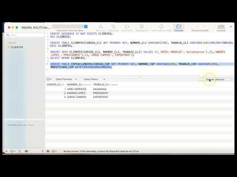 USO DE TRIGGERS EN MYSQL - YouTube