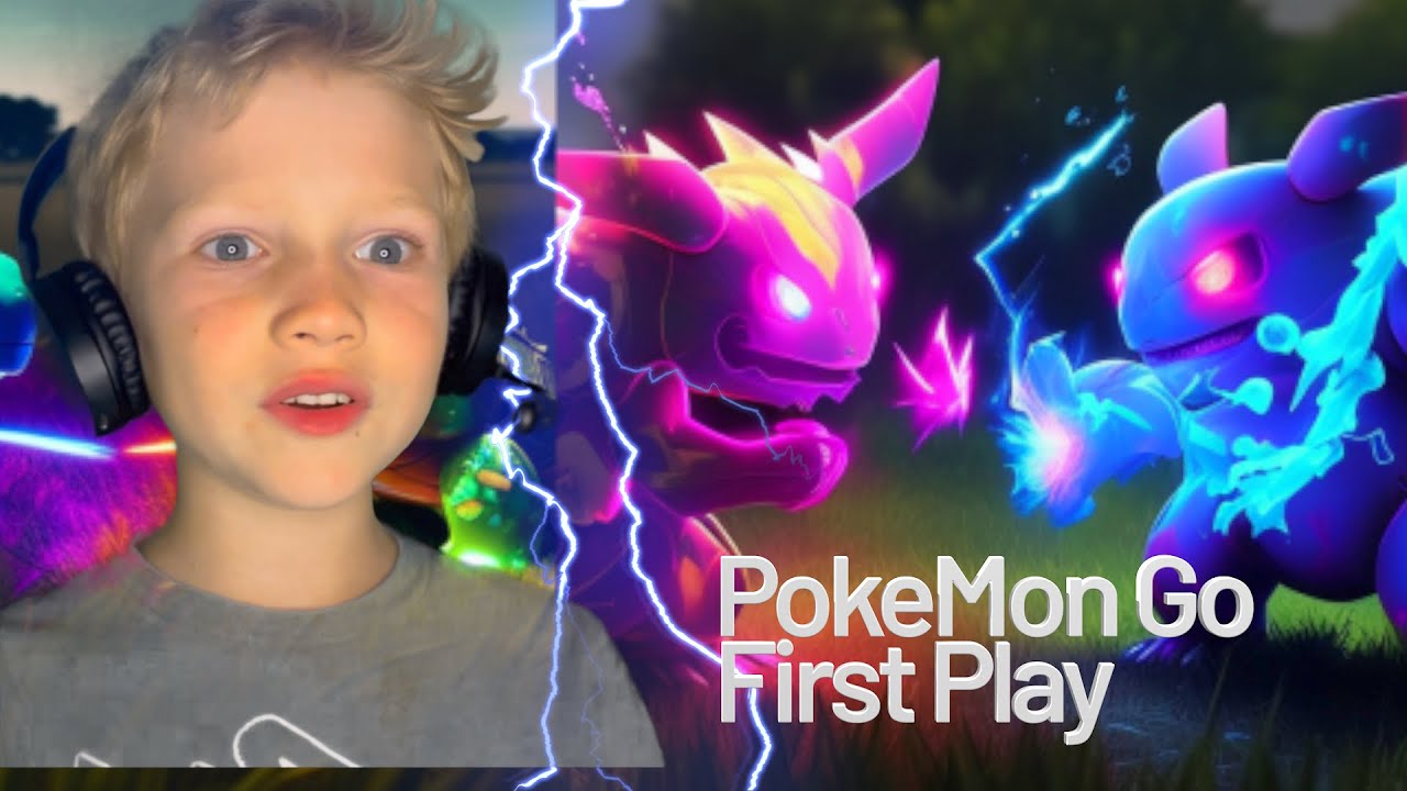 Cooper plays PokeMon Go for the first time! - YouTube