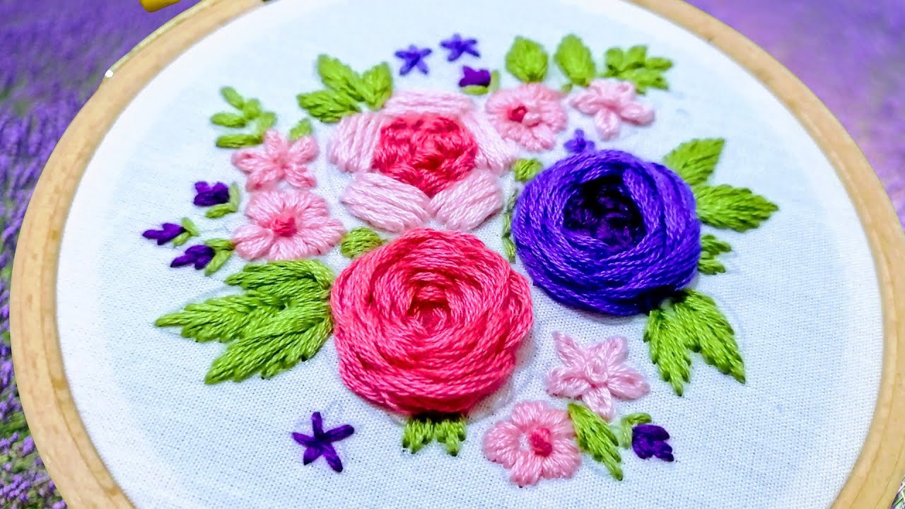 Embroidery tutorial Embroidery flowers Ideas⎮Woven Wheel Stitch - YouTube