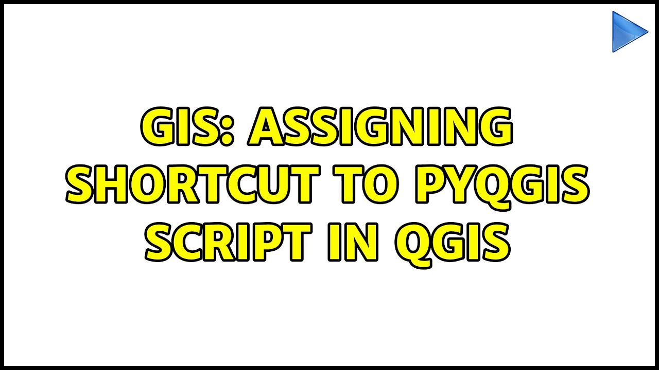 GIS: Assigning shortcut to PyQGIS script in QGIS - YouTube
