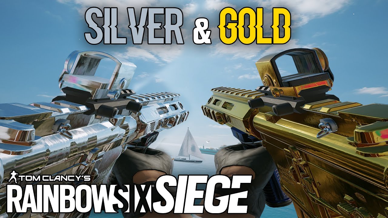 Y7S1 BATTLE PASS GOLD Attachment Skin + Gold Weapon Skin - Silver Attachment & Diamond Skin - R6 ...