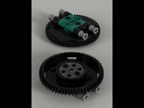 LEGO 60 tooth gear assembly - YouTube