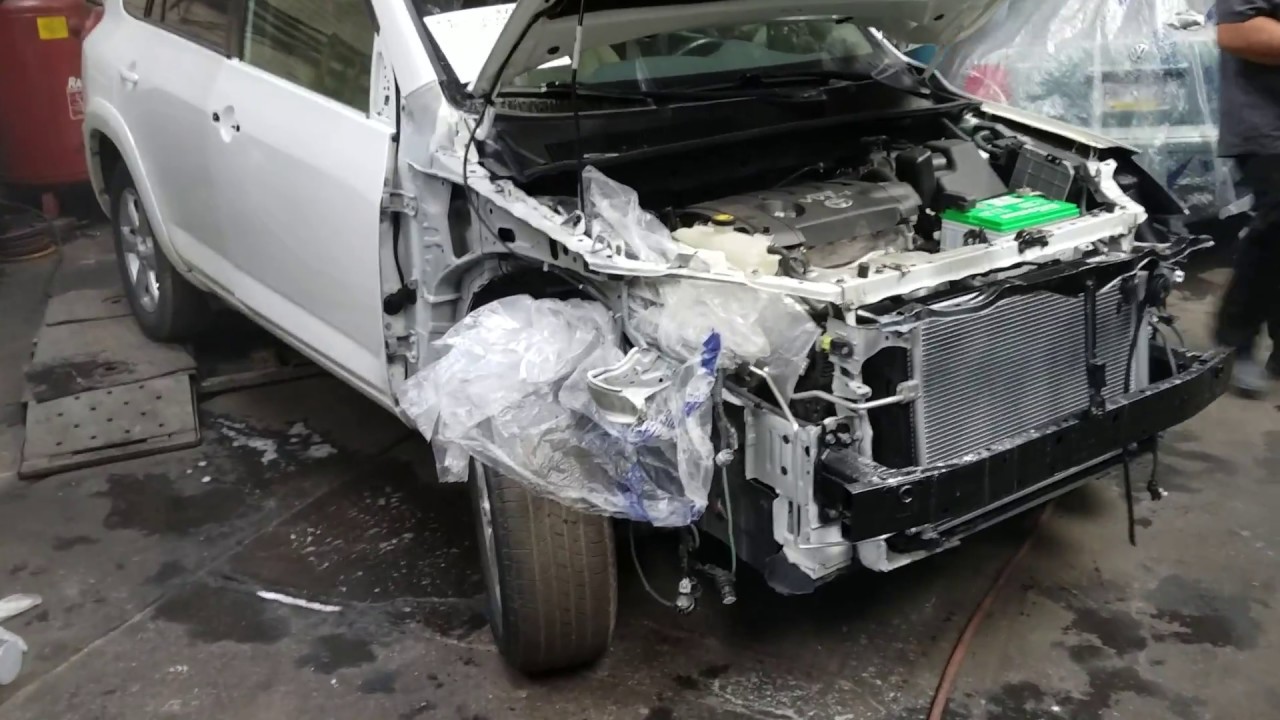 Toyota Rav4 Salvage Rebuild Minor Front End Damage Repair Video I - YouTube