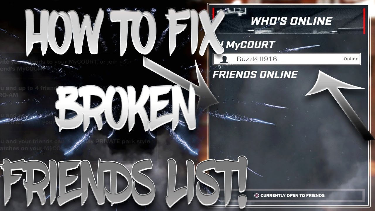 HOW TO FIX BROKEN FRIENDS LIST! - FIX FRIENDS LIST NOT LOADING! - NBA 2K17 - YouTube