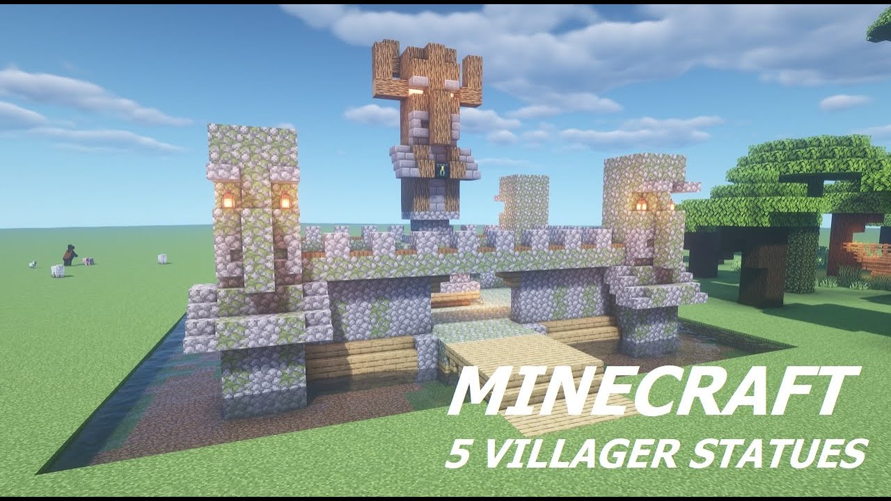 💥 MINECRAFT: 5 Unique Villager Statues (Chest Guardians) - YouTube
