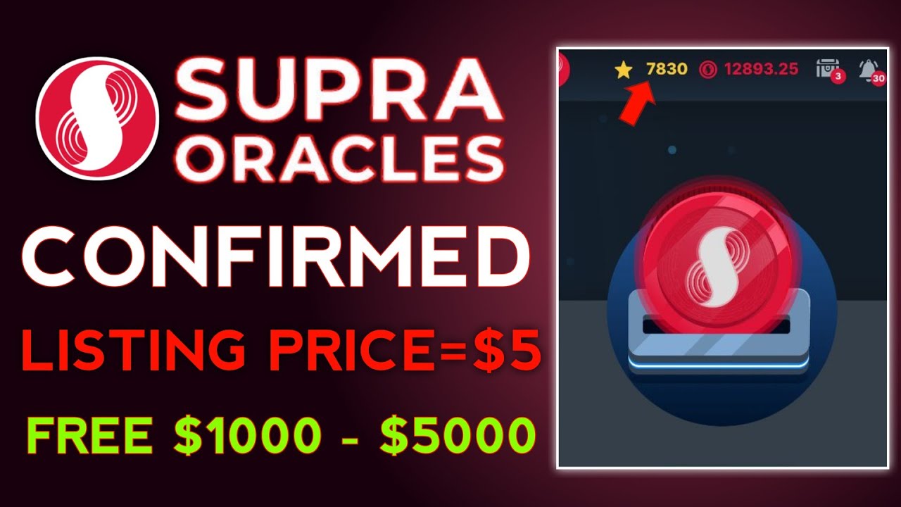 Supra Oracle Free Airdrop || Supra Oracle KYC Supra Tocken Price ...