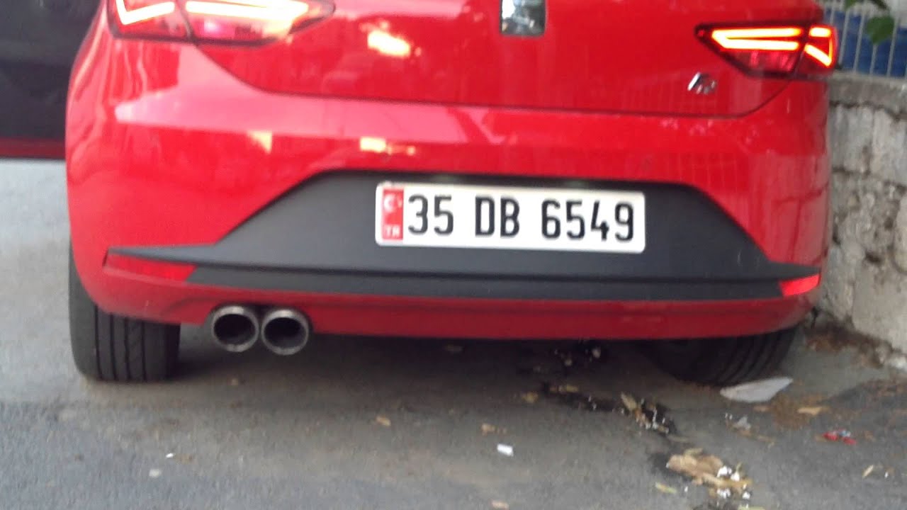Seat Leon FR mk3 5F Custom Exhaust First Start - YouTube