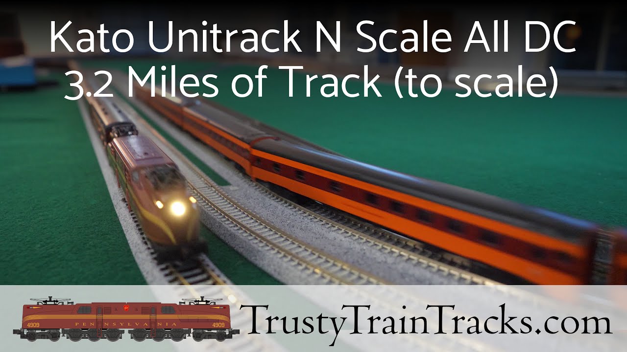 One Long Single Track - Kato Unitrack N Scale - YouTube