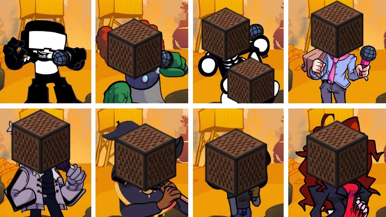 FNF | Guns but Every Turn a Different Note Block Cover is Used | Friday ...