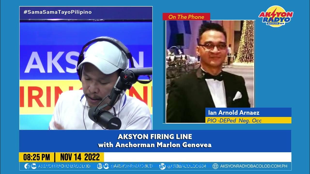 Interview of PIO-DEPED Ian Arnold Arnaez on Aksyon Aksyon Firing Line with Anchorman Marlon ...