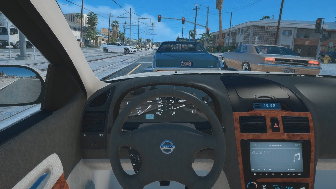 Nissan Maxima - GTA 5 | Realistic driving | NVR + PRSA [Logitech G29 ...