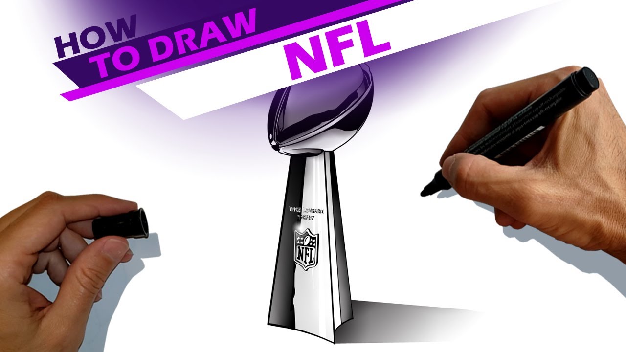 NFL Trophy - How to draw - YouTube