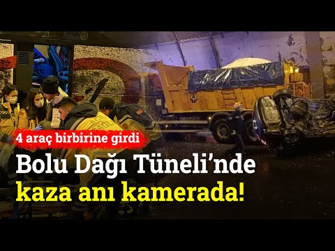 Bolu Dağı Tüneli'nde Zincirleme Kaza Güvenlik Kamerasında! Ölü ve Yaralılar Var
