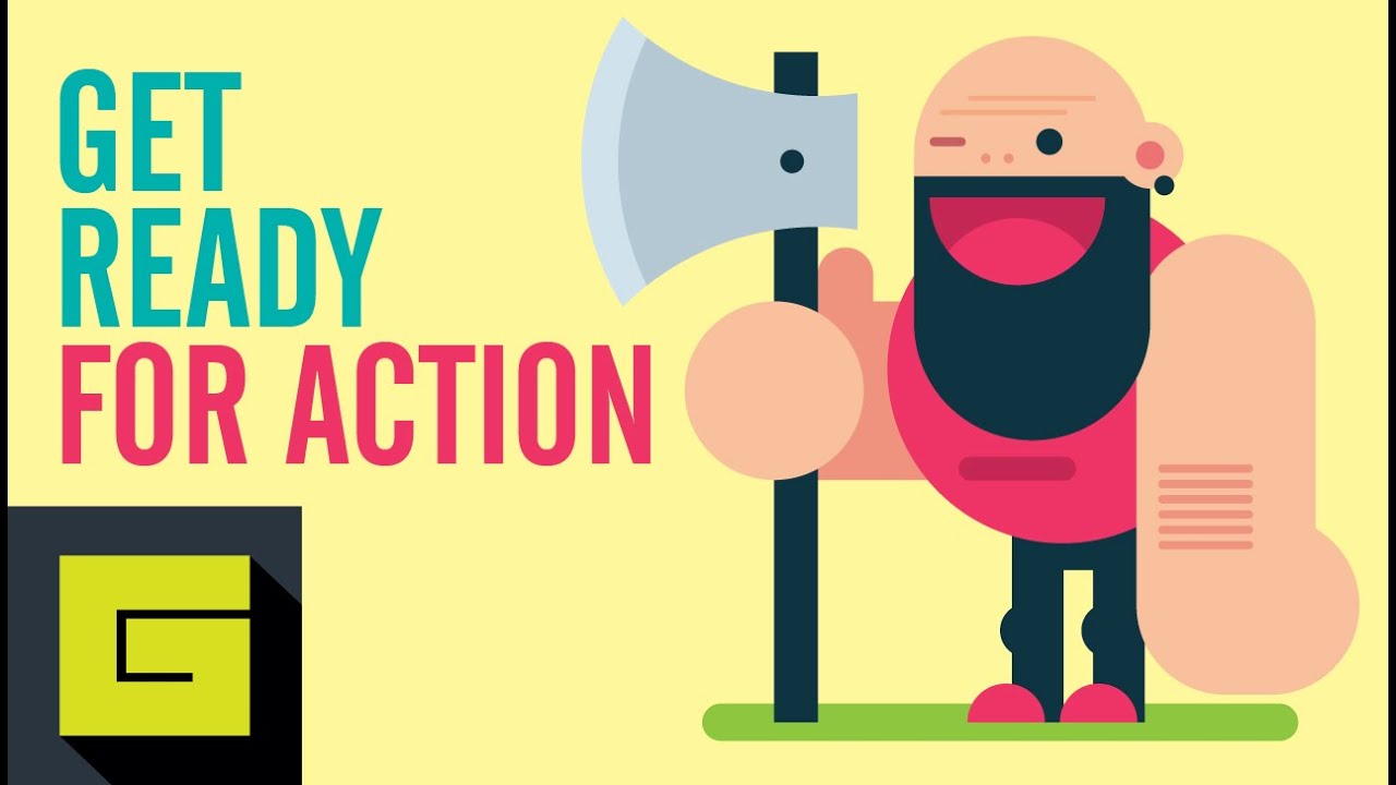 Speed Drawing Flat Character, Get Ready For Action, Illustrator - YouTube