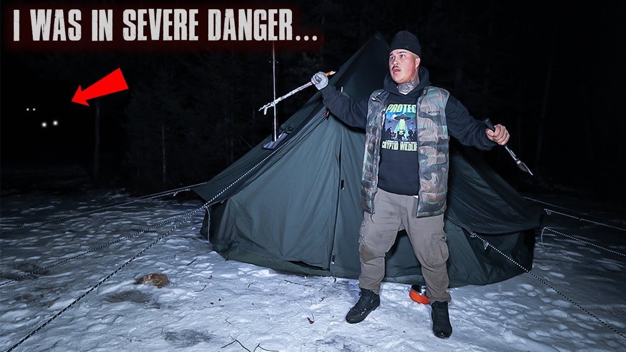(SOMETHING WAS SCREAMING OUT THERE!) My MOST DANGEROUS HOT TENT TRIP In ...