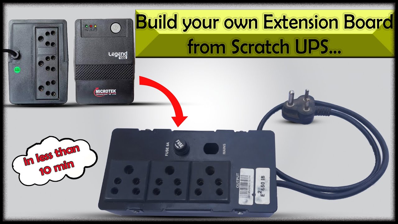 DIY : How to Build your own Extension Board from Scratch UPS | In 10 ...