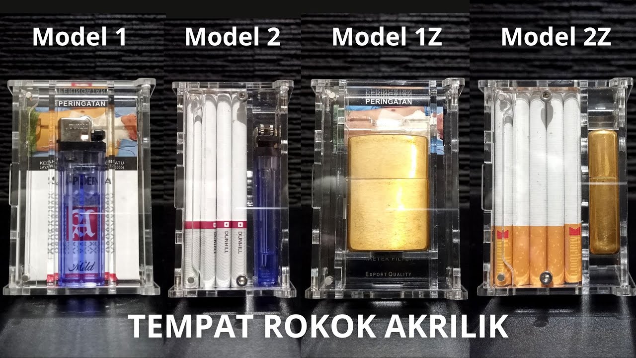 Tempat Rokok Akrilik 4 Varian Model! Ukuran Bisa Custom! - YouTube