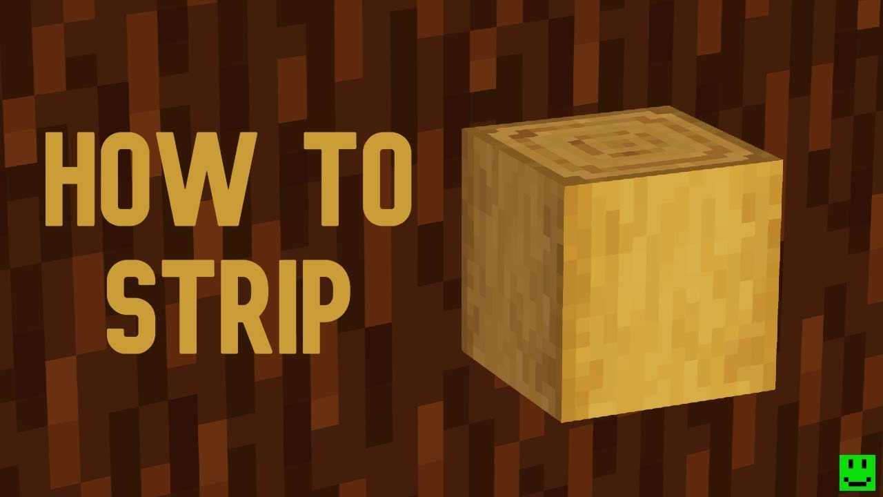 Minecraft Tutorial - How to Strip a Log - YouTube