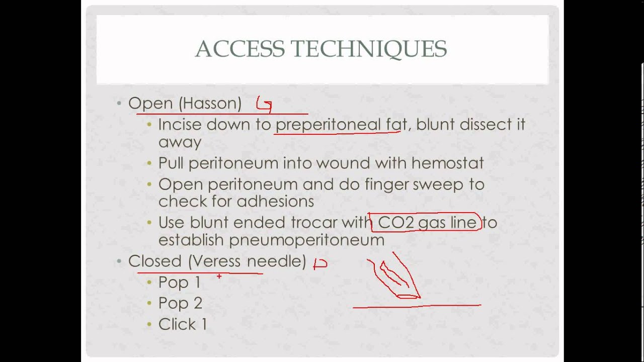 abdominal access technique - (short version) anatomy and question ...